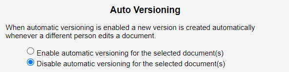 Create a New Version