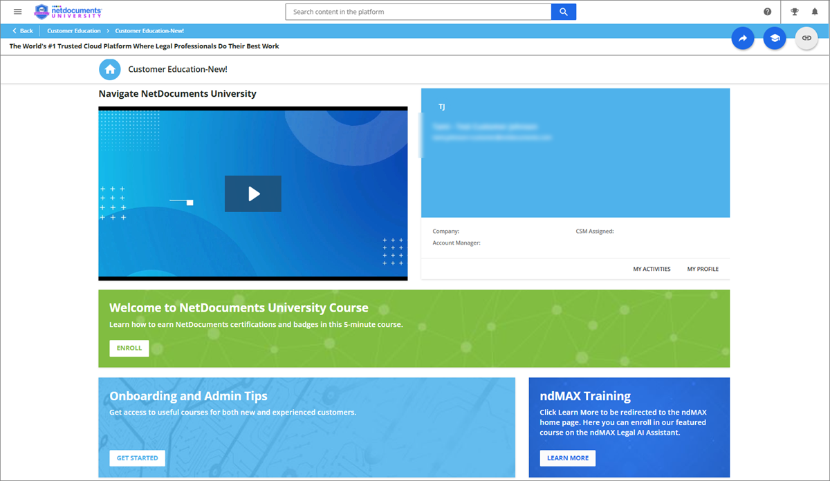 NetDocuments University