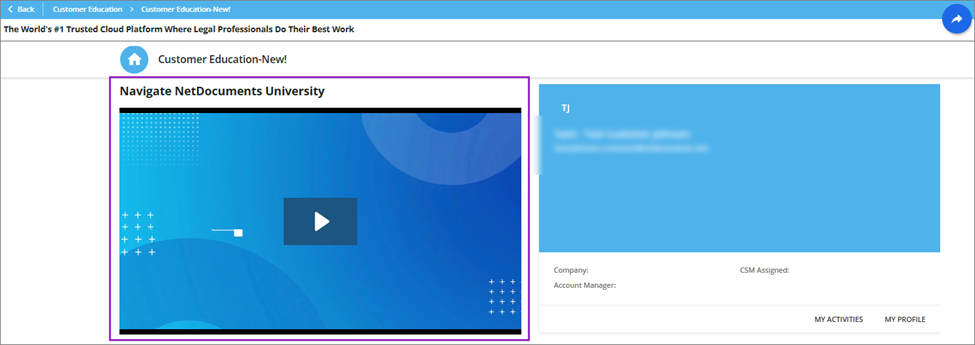 NetDocuments University