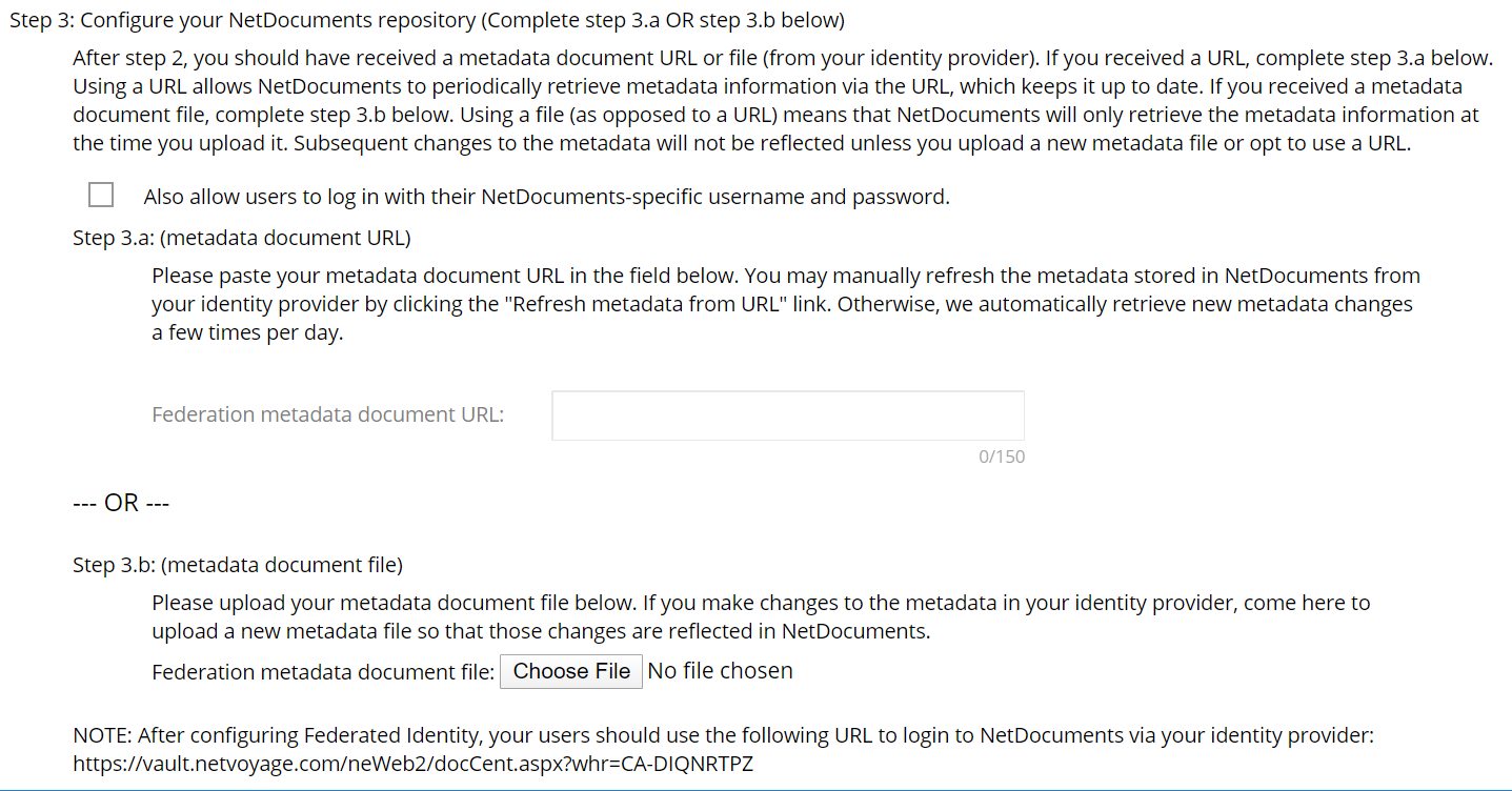 Federated Identity Login